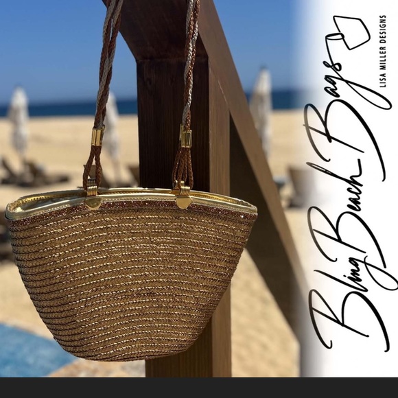 Bling Beach Bags | Bags | Beach Bag Straw Tote Beach Bag Small Beach ...